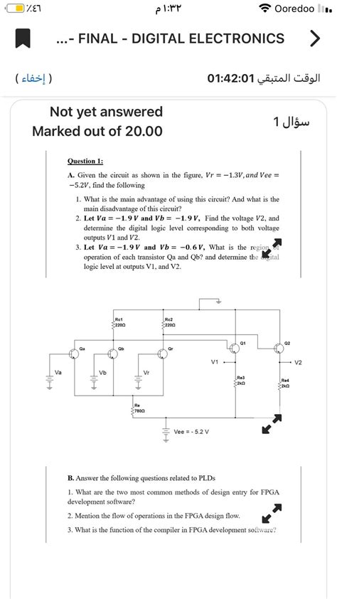 Solved Question A Given The Circuit As Shown In The Chegg