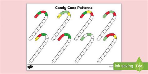 Candy Cane Patterns Worksheet Teacher Made Twinkl