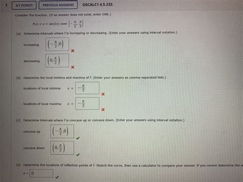 Solved 37 Points Previous Answers Oscalc1 45232 Consider