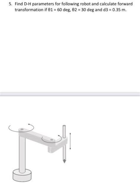 Solved 5 Find D H Parameters For Following Robot And