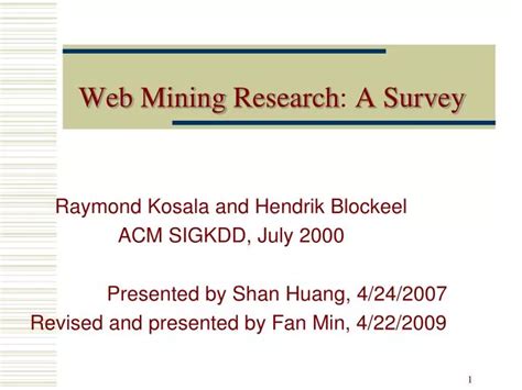ppt web mining research a survey powerpoint presentation free