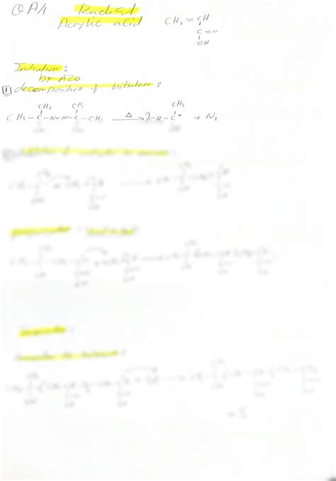 Solution Polymerization Of Acrylic Acid Studypool