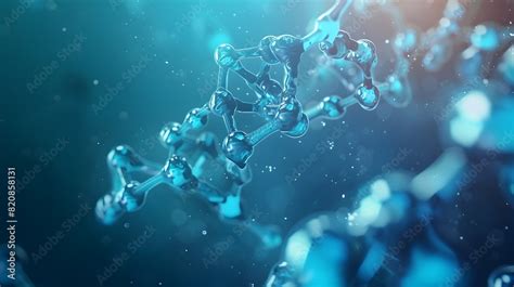 Captivating D Rendering Of A Complex Protein Structure In A Clean