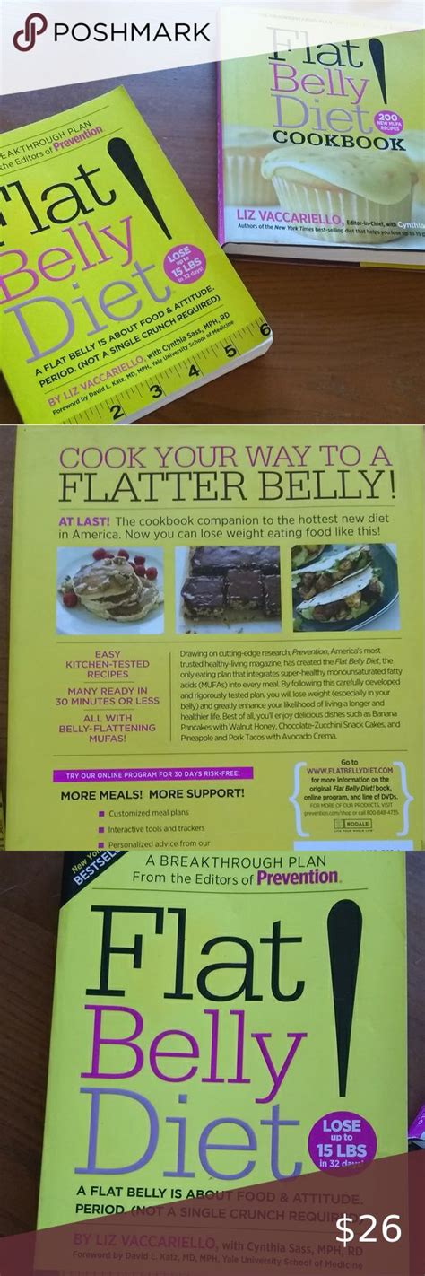 Flat Belly Diet Set Of 2 Books New Mufa Cookbook And Recipes