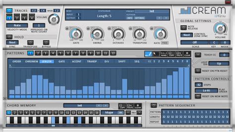 Cream MIDI Arpeggiator VST AU Plugin By Kirnu Interactive