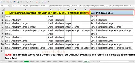 Split Comma Separated Text With Formula In Excel Excel Help