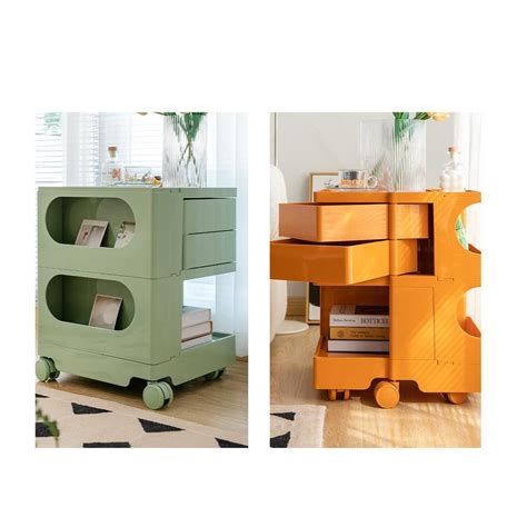 Artissin Storage Trolley Bedside Table 3 Tier Cart Boby Replica White En 2024