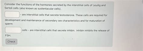 Solved Consider The Functions Of The Hormones Secreted By