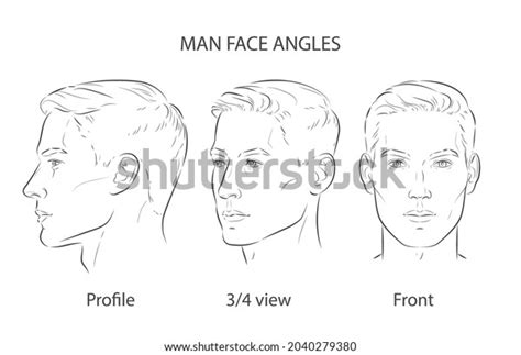 92 705 Man Face Portrait Different Angles Royalty Free Images Stock