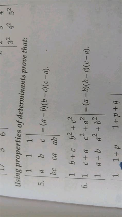 using properties of determinants prove that left begin{array}{ccc}1