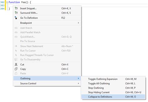 Collapse Everything Visual Studio Code