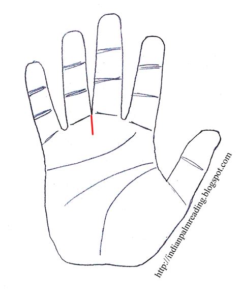 line of education on hand vertical line between middle finger and ring