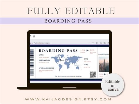 DIY Boarding Pass Template Romantic Valentine S Day Gift Printable Airplane Tickets Custom