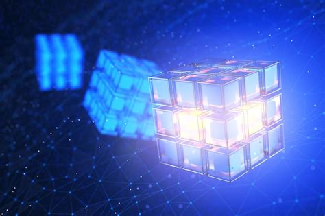 premium photo quantum computer blockchain technology concept big data