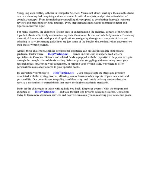 Computer Science Thesis Title Proposal Pdf