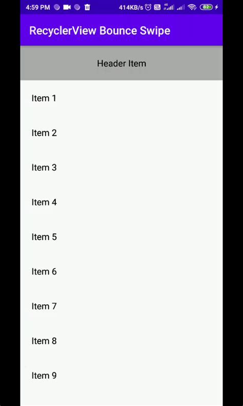 Github Kariotrecyclerview Bouncing Swipe Demo On Recyclerview Swipe