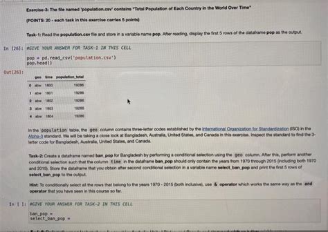 Exercise The File Named Population Csv Containe Chegg