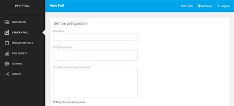 Poll Script PHP Polls Site CMS