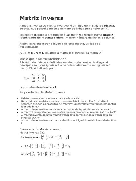 Matriz Inversa Pdf