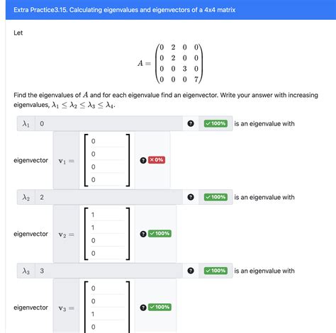 Solved Extra Practice3 15 ﻿calculating Eigenvalues And