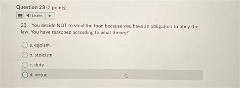 solved question 23 2 ﻿points listen23 ﻿you decide not to