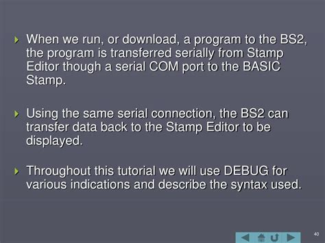 PPT Parallax BASIC Stamp Tutorial PowerPoint Presentation Free Download ID