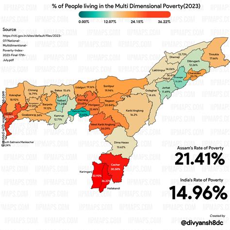 Assam Districts By Multi Dimensional Poverty2023 Rguwahati