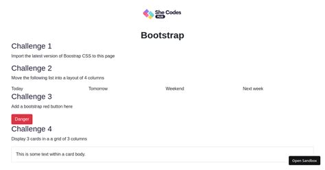 Bootstrap Codesandbox