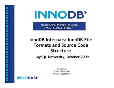 inno db internals innodb file formats and source code structure ppt