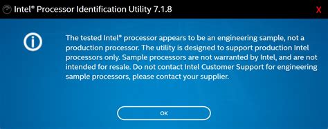 Intel® Processor Identification Utility For Windows Version 7 1 8 Reports Disputed Information