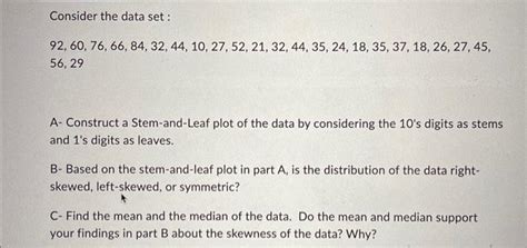 Solved Consider The Data Set Chegg Com