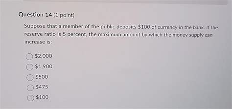 Solved Question 14 1 ﻿point Suppose That A Member Of The