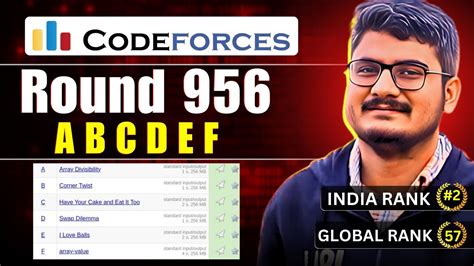 Codeforces Round 956 Solution Discussion Abcdef Youtube