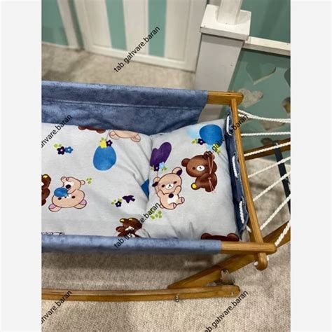 خرید و قیمت گهواره ننو طرح تدی آبی از غرفه گهواره و تاب باران