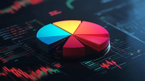 A Sleek Financial Pie Chart With Colorful Segments Representing