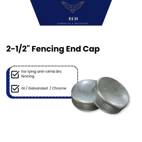 Eco Hardware 60mm Gi Penutup Lubang Pipe Besi Pagar Fence Epillar Pipe Metal Pole Cap Brc