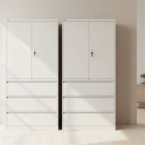 Csd378 Silverline Combination Cupboard 3 Drawer And Cupboard Thatsmyoffice