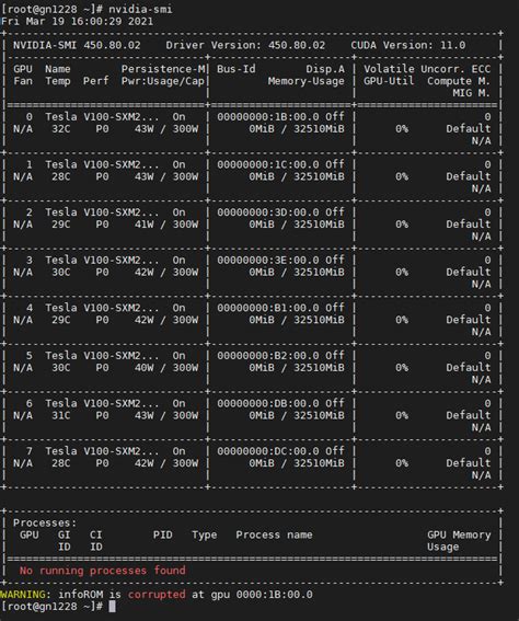 inforom is corrupted however diagnostics of dcgm is all pass · issue