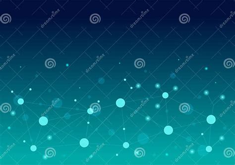 Abstract Social Network Vector Illustration With Polygonal Circles