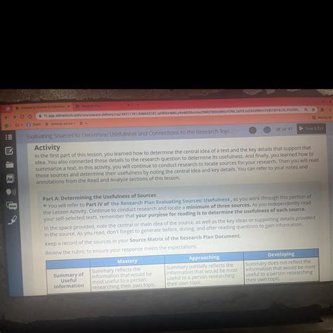 Evaluating Sources To Determine Usefulness And Connections To The