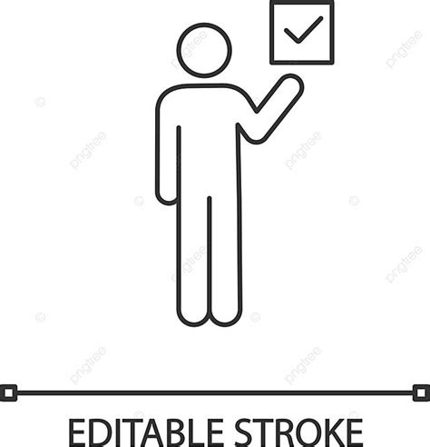 Voter Linear Icon Decision Clip Art Tick Vector Decision Clip Art Tick Png And Vector With