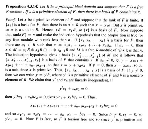 Primitive Elements And Free Modules Physics Forums