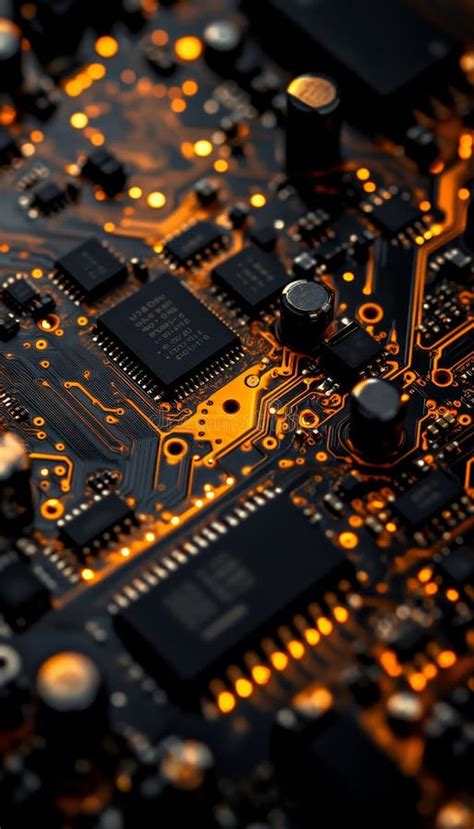 Ai Chip Motherboard Close Up Futuristic Technology And Artificial