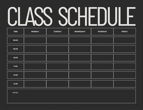 Free Printable Class Schedule Templates To Customize Canva
