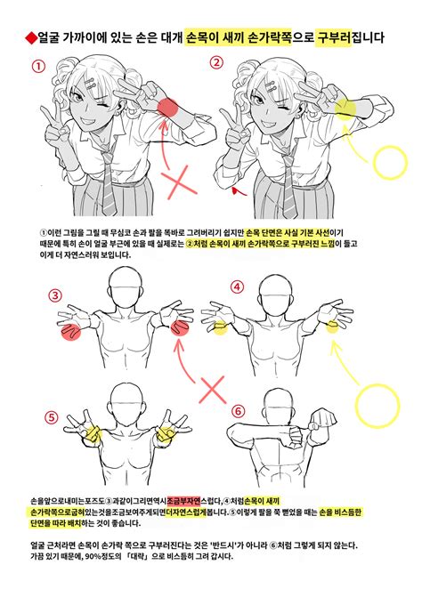 Uptoon 정보계정 On Twitter 리트윗 번역 1 손목과 새끼손가락 그릴 때 주의할 점 2 손목은 새끼 손가락으로 구부러져야 자연스럽다 손목