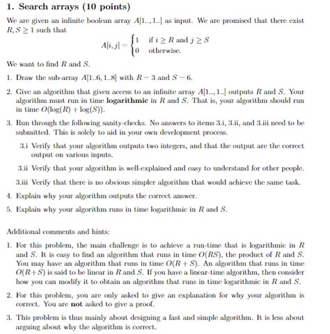 Solved 1 Search Arrays 10 Points We Are Given An