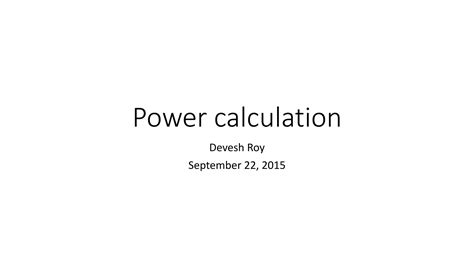 Icar Ifpri Power Calculation Ppt