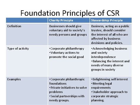Principles Of Csr The Principles Of Csr Sustainability