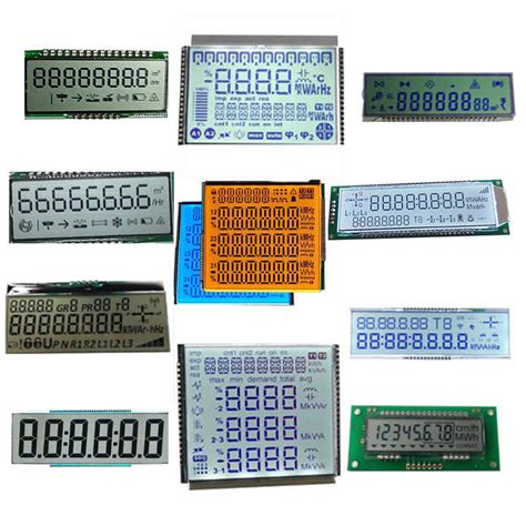 Custom I2c Lcd Module 7 Segment Monochrome Htn Lcd Display For Energy
