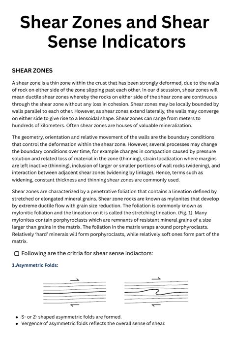 Solution Shear Zone And Its Indicators Studypool